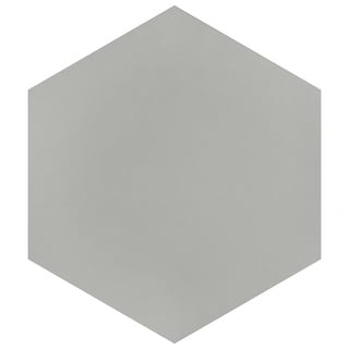 Merola Tile Textile Basic Hex Silver 8-5/8" x 9-7/8" Porcelain Floor and Wall Tile - Bed Bath ...